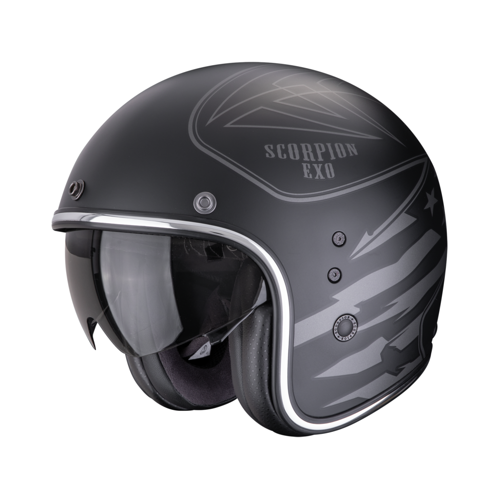 SCORPION BELFAST EVO DAWG MATT BLACK SILVER - Helmstudio Leipzig